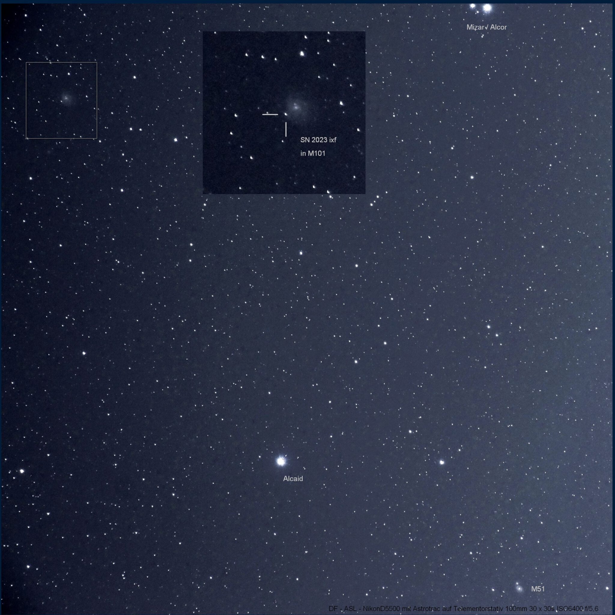 Nachweis der Supernova SN2023ixf in Messier 101 | Sternwarte-Quedlinburg